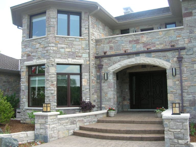 Avondale Limestone Natural Thin Cut Stone Veneer Exterior | Quarry Mill