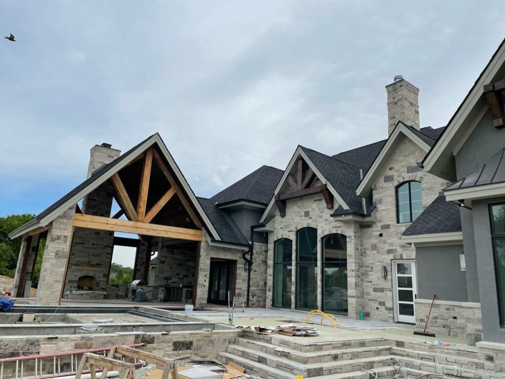 Graphite Black and Grey Ashlar Real Limestone Veneer | Quarry Mill