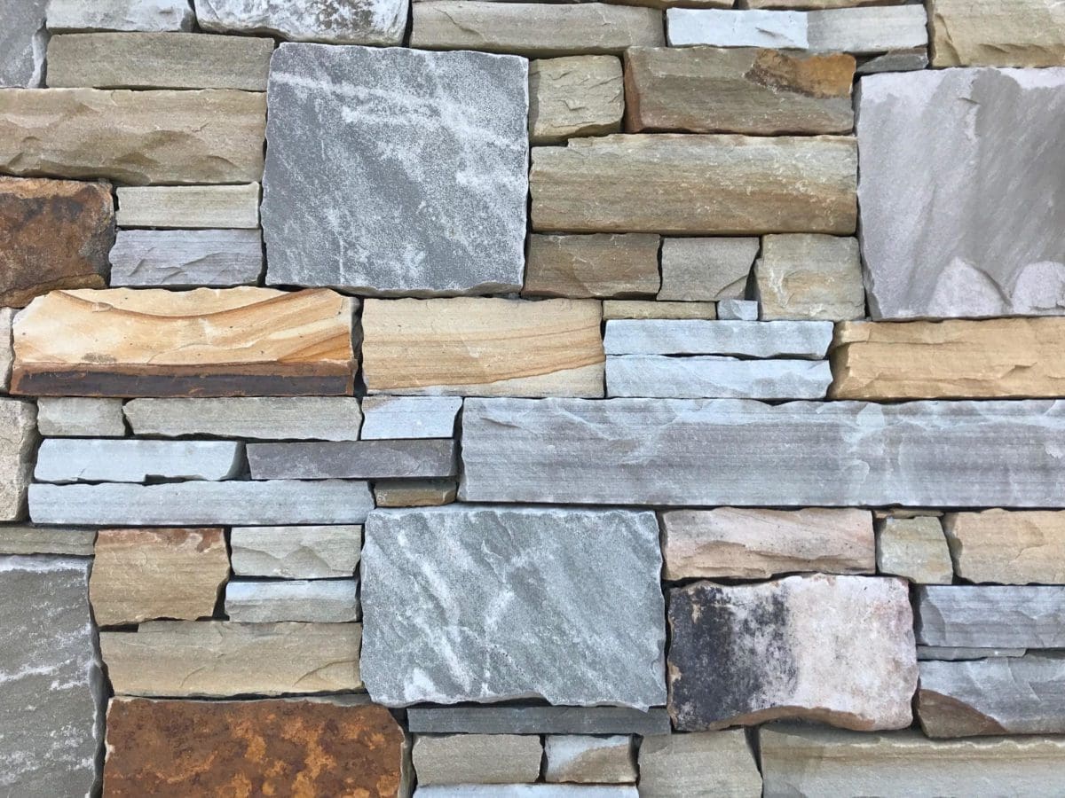 Savannah Ashlar-Style Real Thin Stone Veneer Front Porch and ...