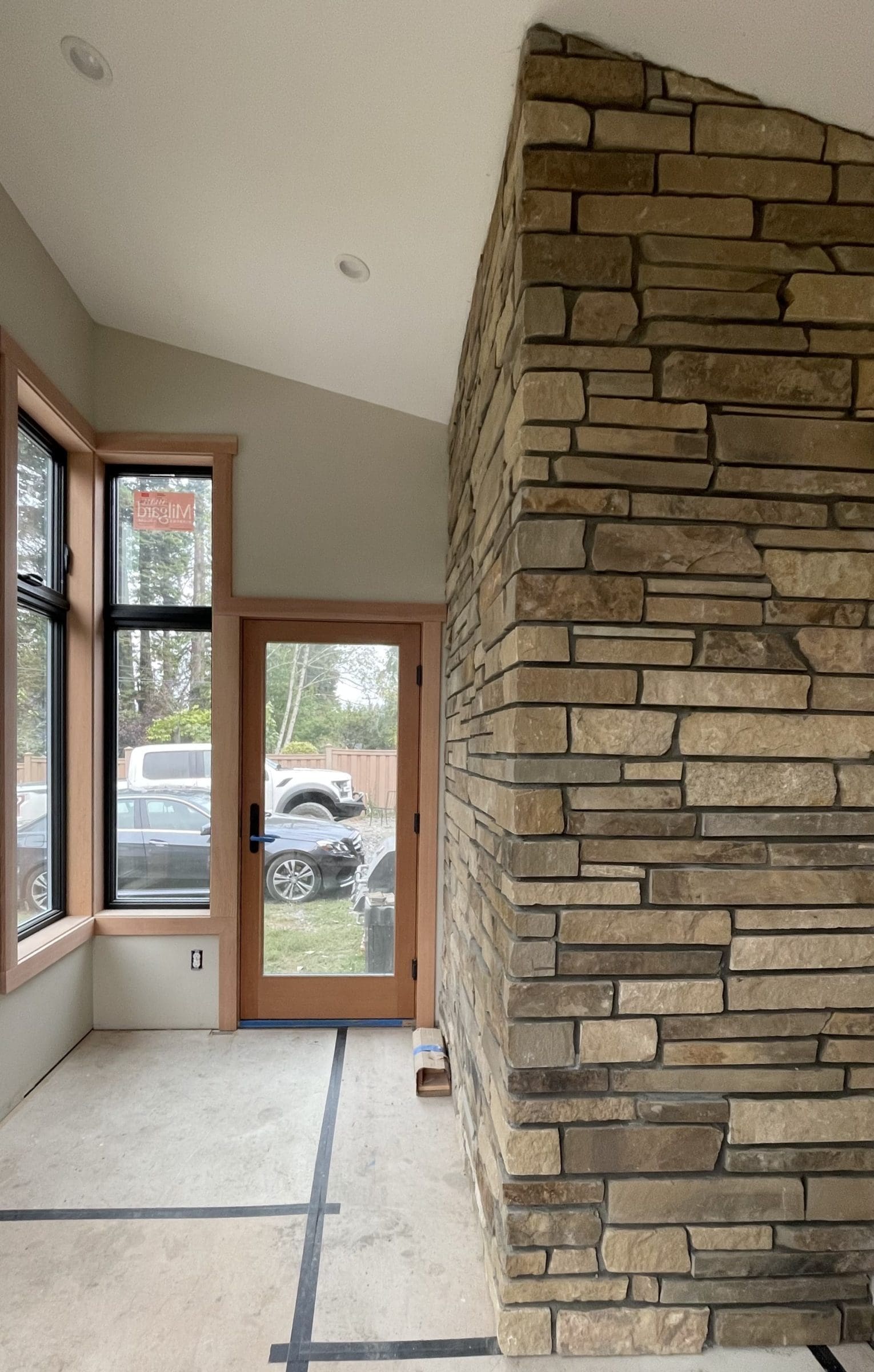 Mahogany Real Thin Stone Veneer Interior Wall | Quarry Mill