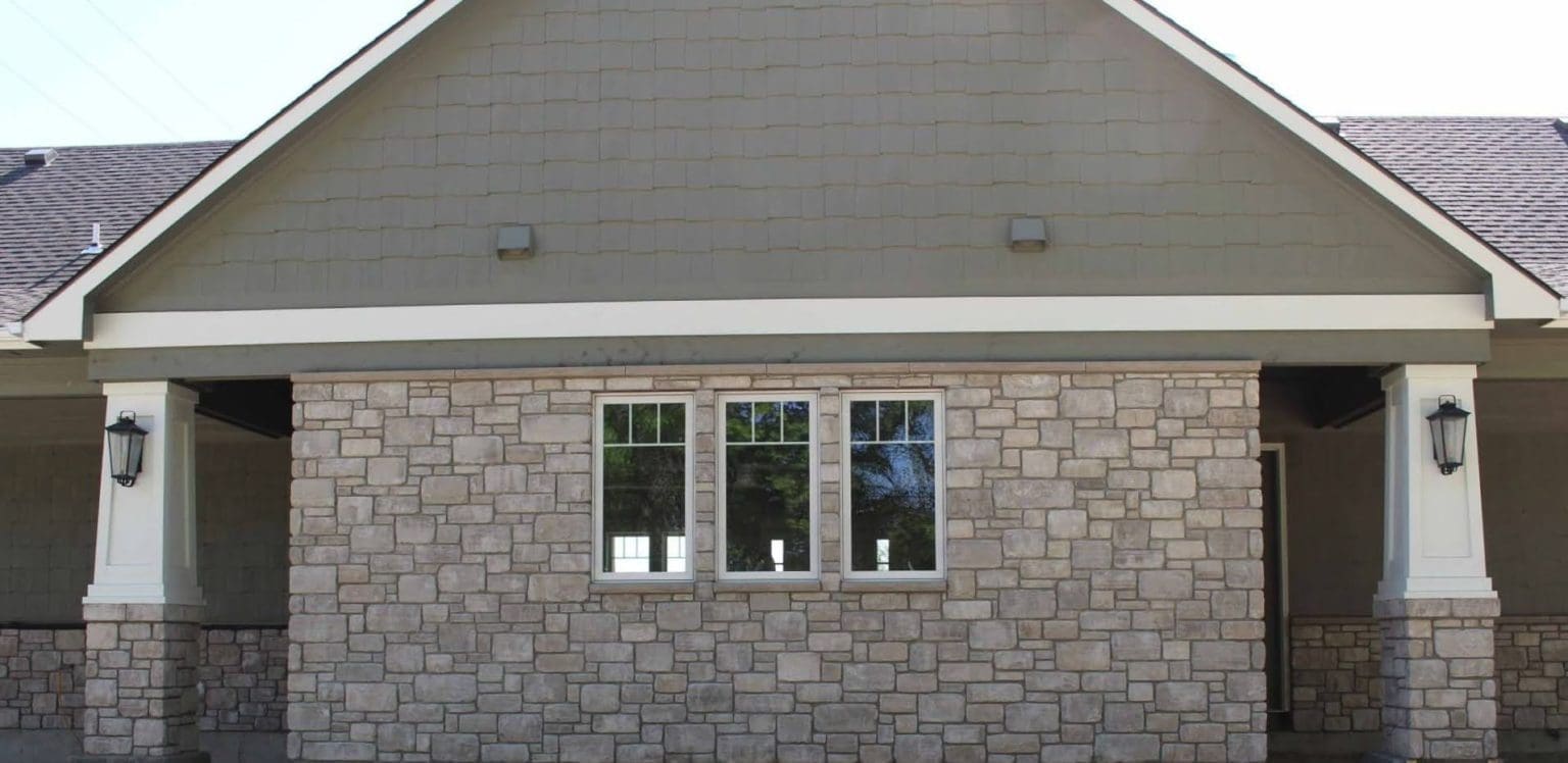 Chalet Tumbled Limestone Real Thin Veneer Siding | Quarry Mill