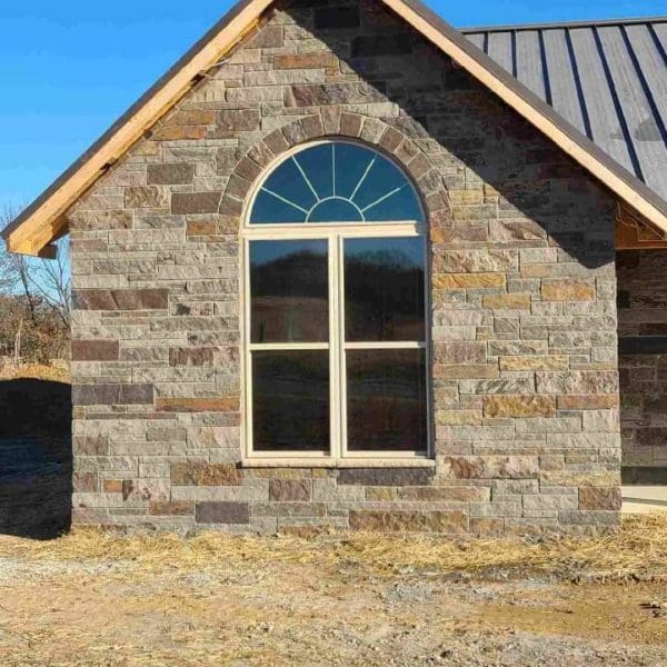 Buckingham Swirling Blue Sawed Height Real Thin Stone Veneer | Quarry Mill