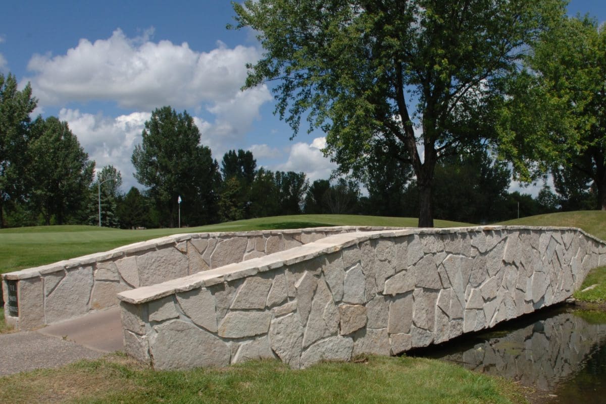 Lewes Real Thin Stone Veneer Outdoor Bridge | Quarry Mill