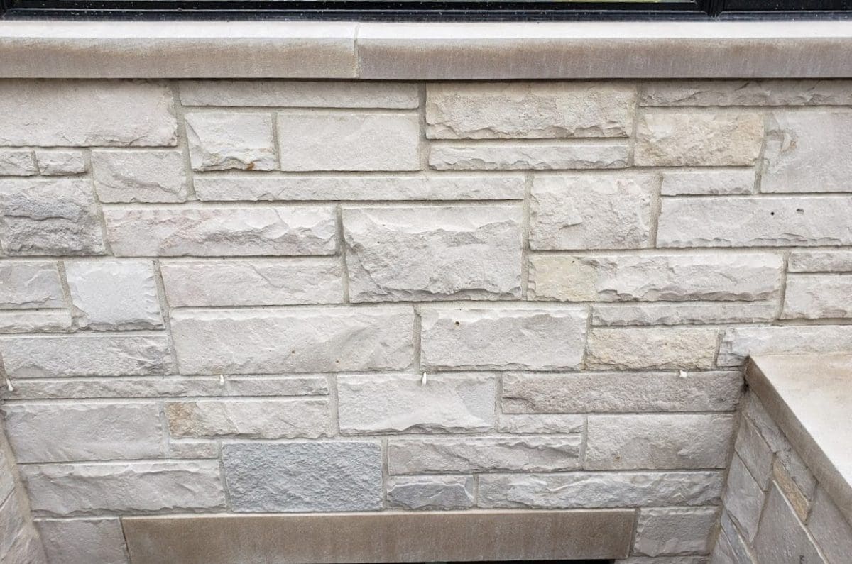 Winona Dimensional Thin Cut Split Face Limestone Veneer | Quarry Mill
