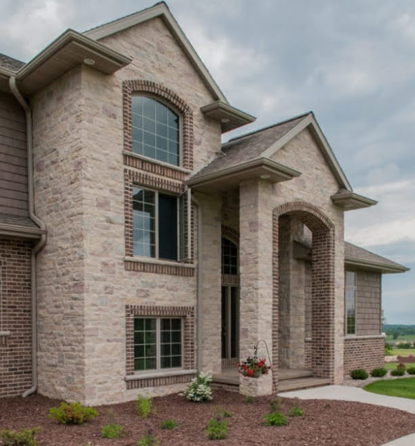 Bellevue Real Dolomitic Limestone Thin Veneer with Brick Exterior ...