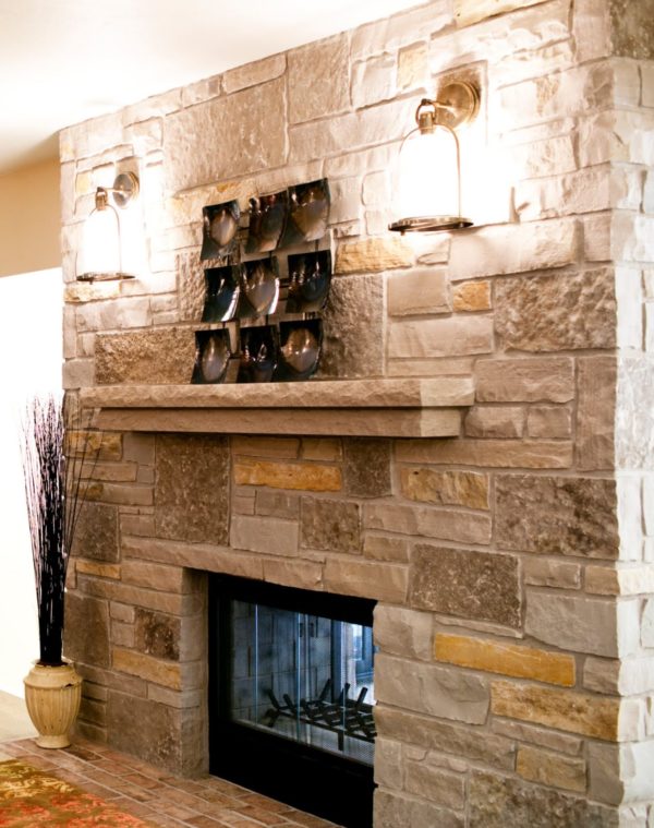 Florence Premium Limestone Real Thin Veneer Interior Fireplace | Quarry ...