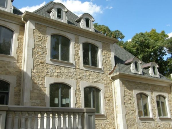 Tuscany Natural Limestone Thin Veneer Colonial Exterior | Quarry Mill