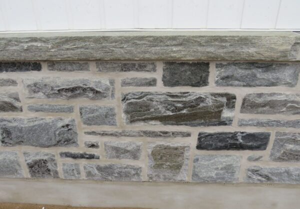 Pembroke Granite Thin Veneer Exterior with Light Mortar Flush Joint ...