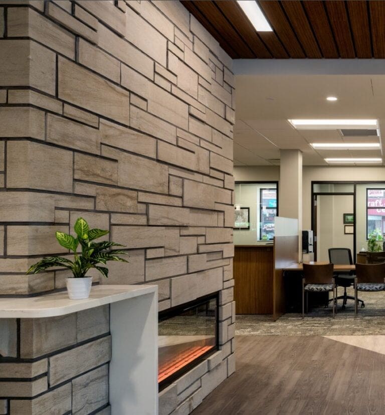 Menlo Real Thin Stone Veneer Interior Custom Smooth Finish | Quarry Mill